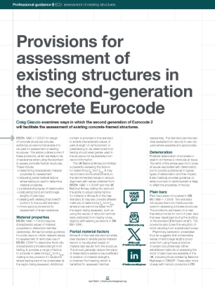 Provisions for assessment of existing structures in the second-generation concrete Eurocode ...